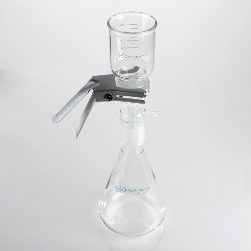 PALL 4012 Glass filter funnel with sidearm support assembly and flask,